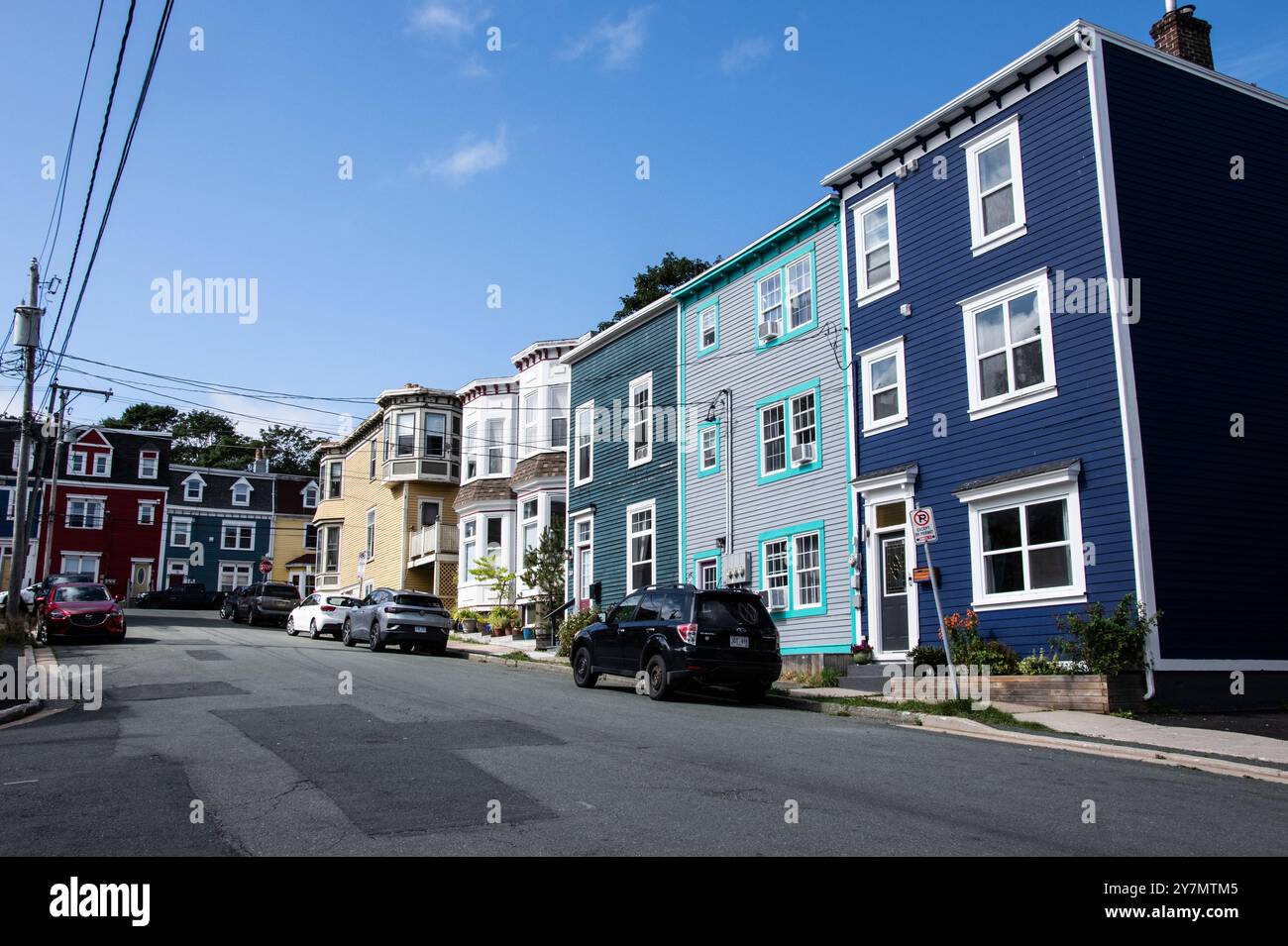Colorful jellybean row houses in downtown St. John's, Newfoundland ...