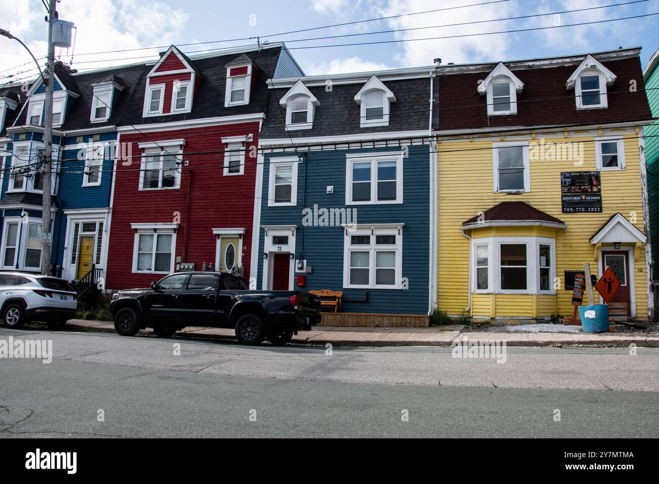 Colorful jellybean row houses in downtown St. John's, Newfoundland ...