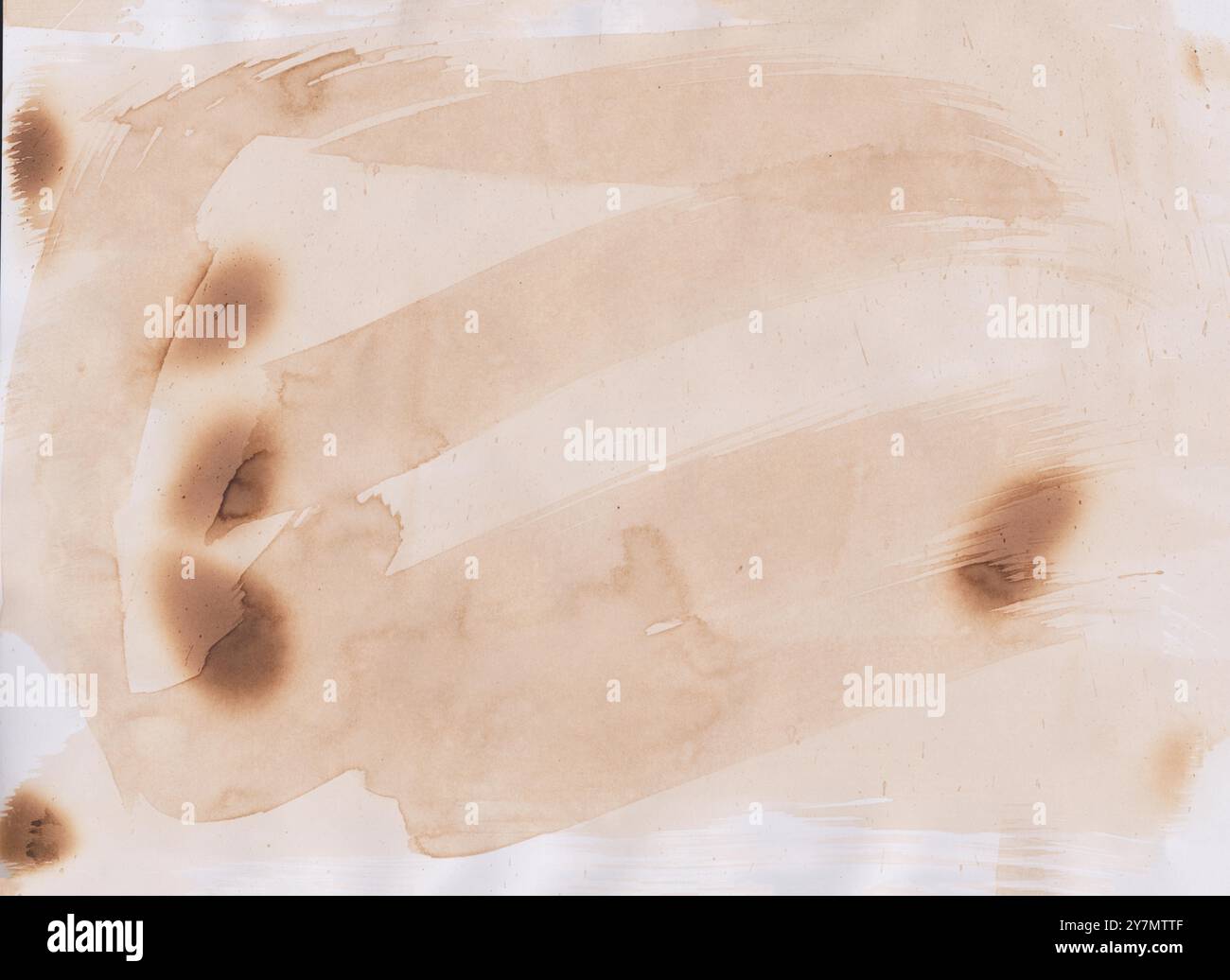 Vintage colored of old paper background with thermal burn marks for ...