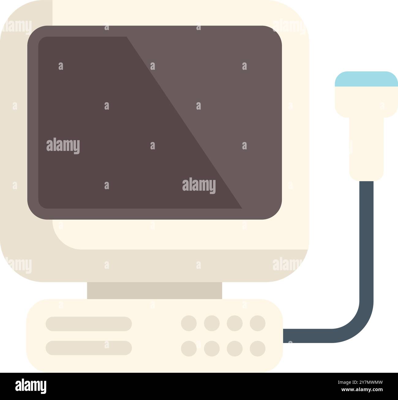 Ultrasound machine displaying medical scan results, featuring a ...