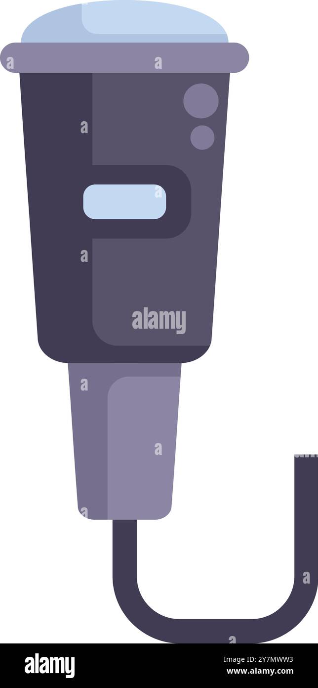 Illustration of a modern ultrasound transducer probe device for medical ...