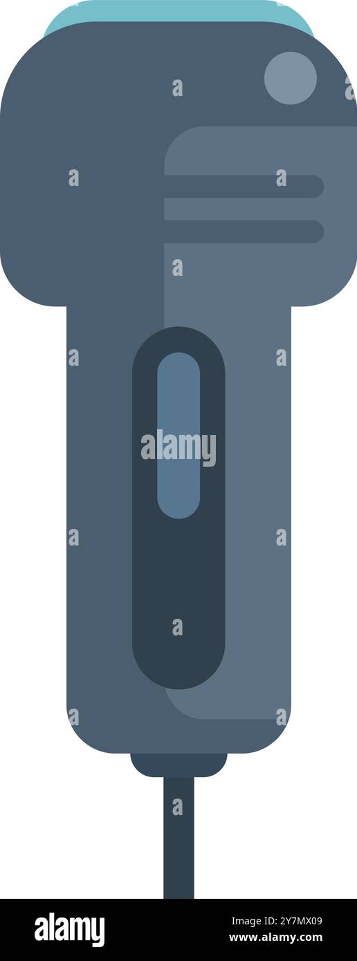 Illustration of a barcode scanner being used for retail, inventory, or ...