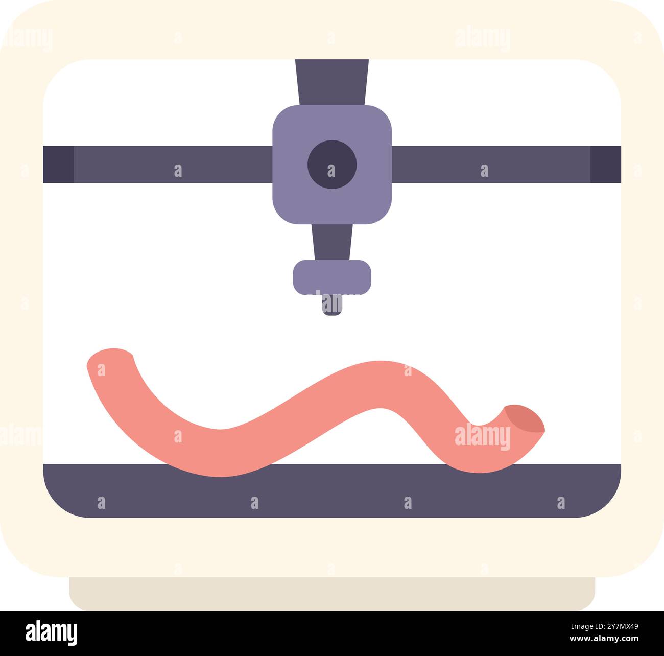 3d printer is creating a wavy, pink shape in a modern laboratory ...