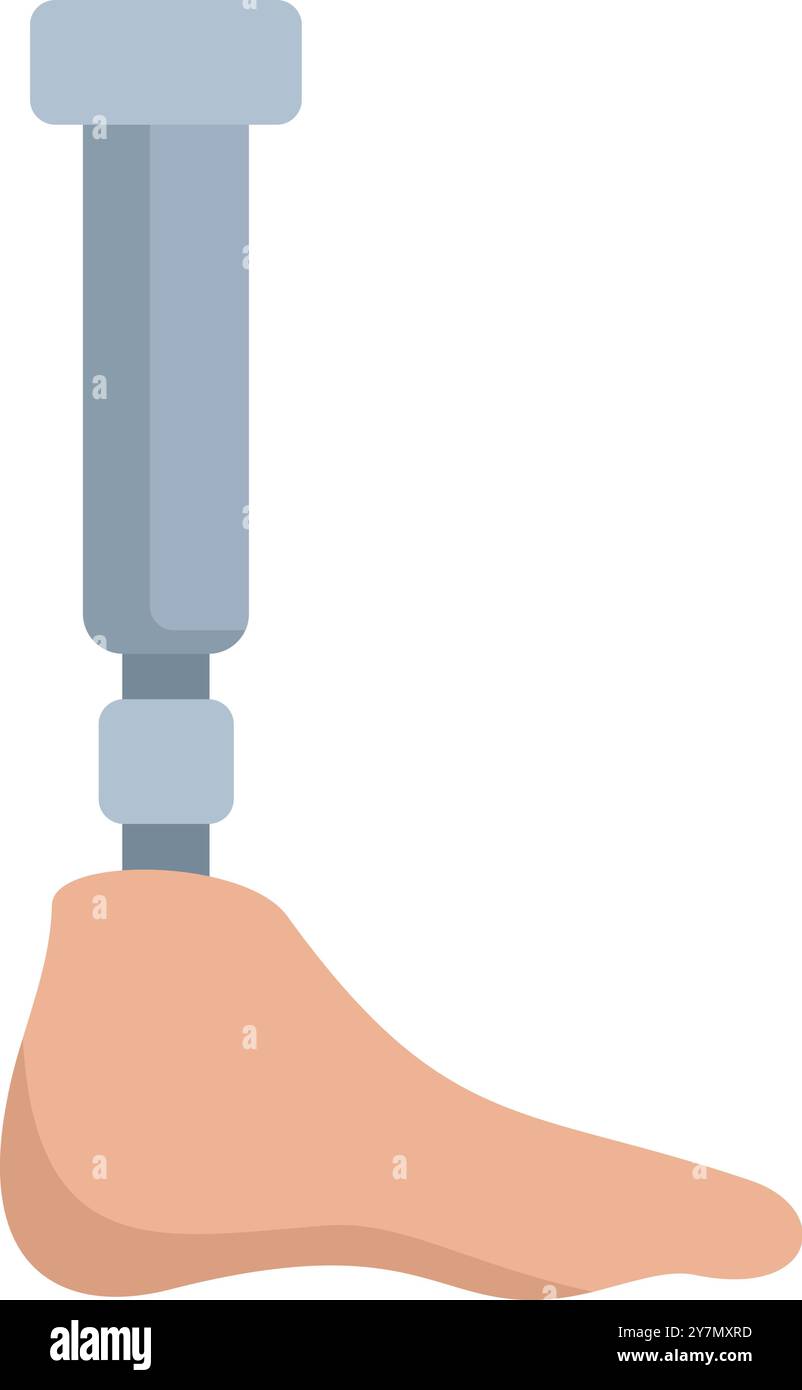 Modern metal prosthetic leg for disabled people replacing foot ...