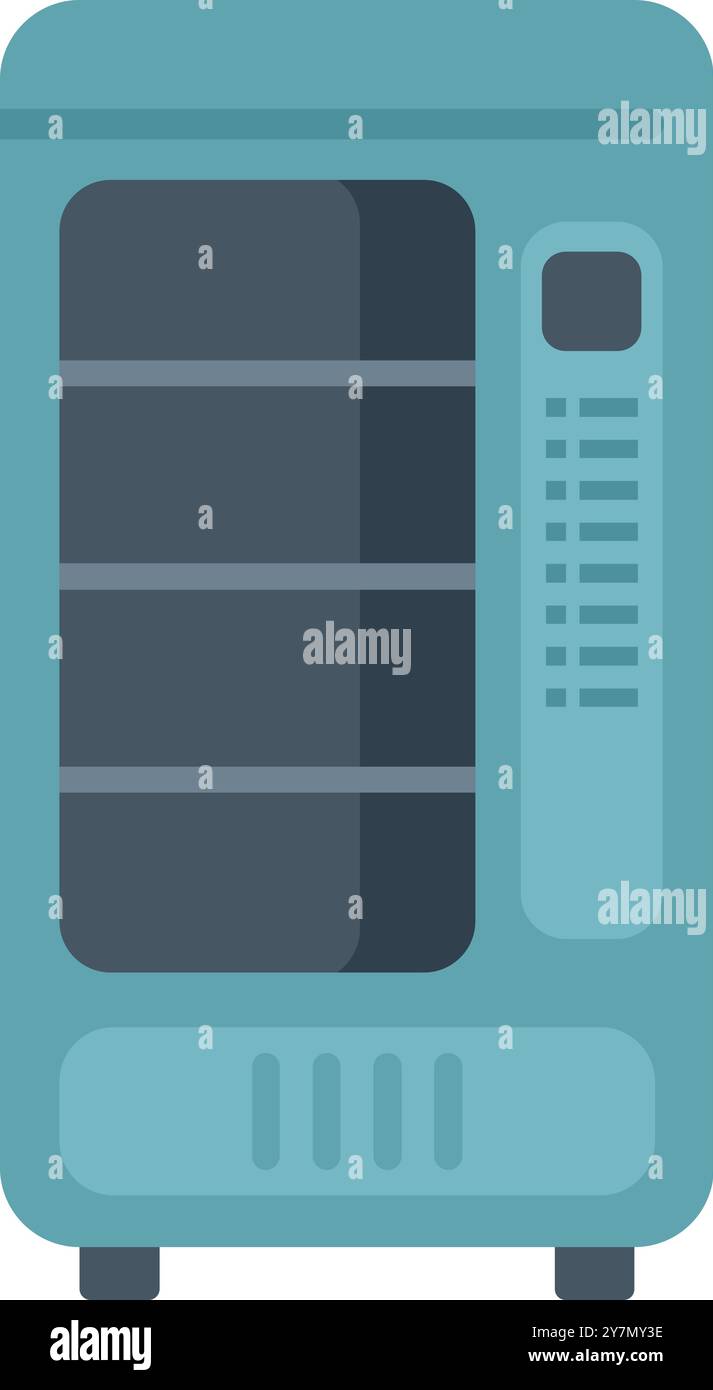 Modern vending machine offering snacks and drinks, isolated on white ...