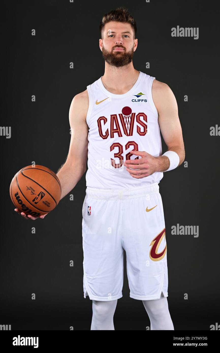 Cleveland Cavaliers forward Dean Wade poses for a portrait during the ...