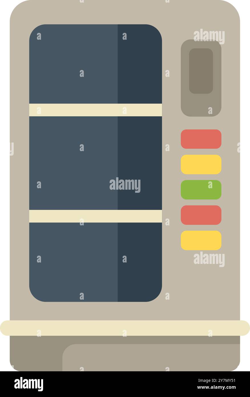 Modern vending machine offering snacks and drinks, isolated on white ...