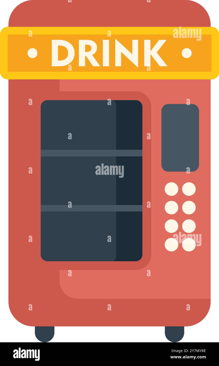 Red vending machine offering a selection of drinks, perfect for ...