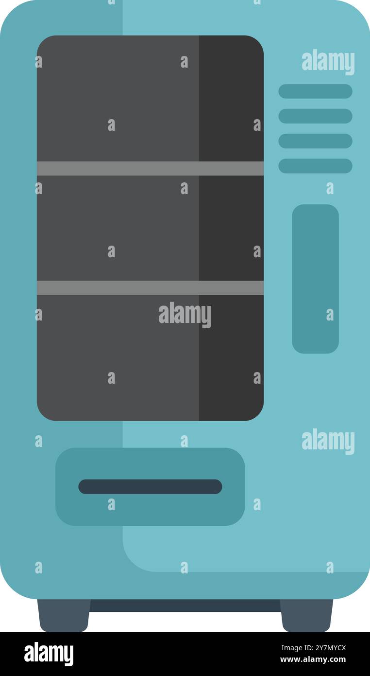 Blue vending machine offering snacks and drinks, isolated on white background Stock Vector Image ...