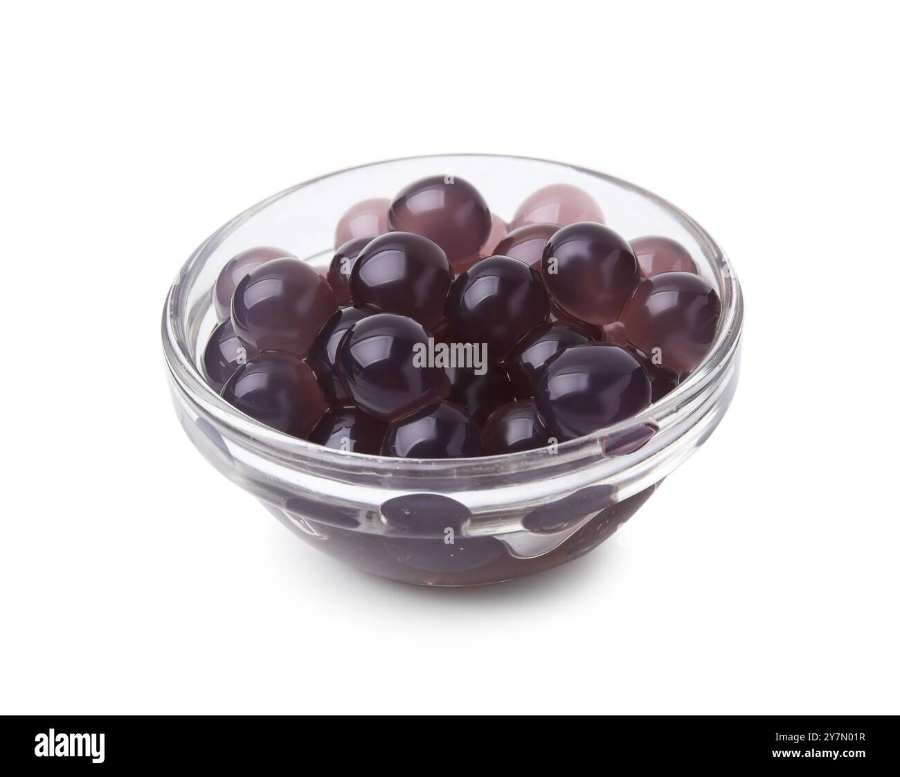 Color tapioca pearls in bowl isolated on white Stock Photo - Alamy