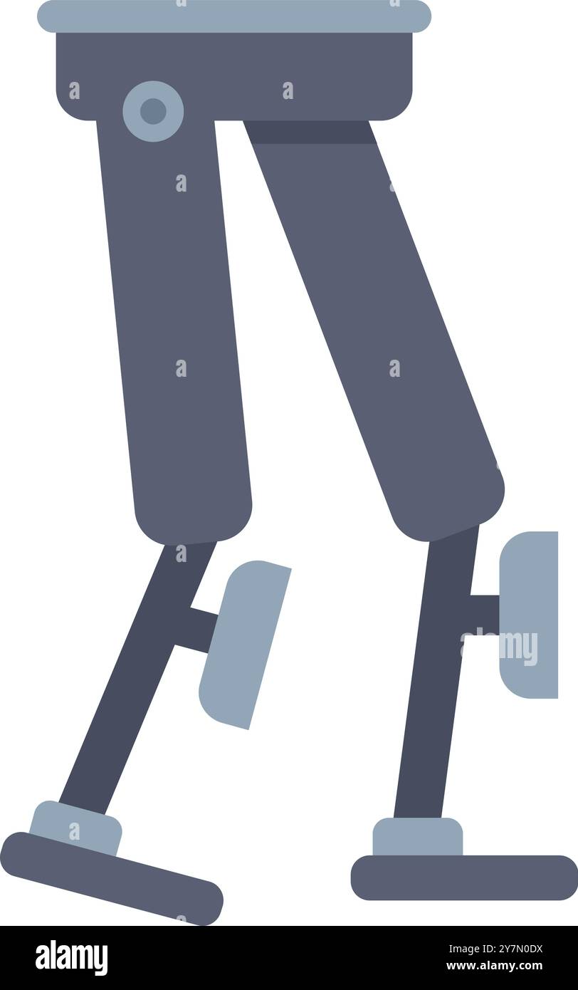 Modern exoskeleton supporting human body while walking on white ...