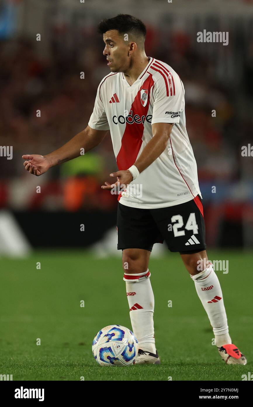 Buenos Aires, Argentina. 29th Sep, 2024. River Plate's defender Marcos ...