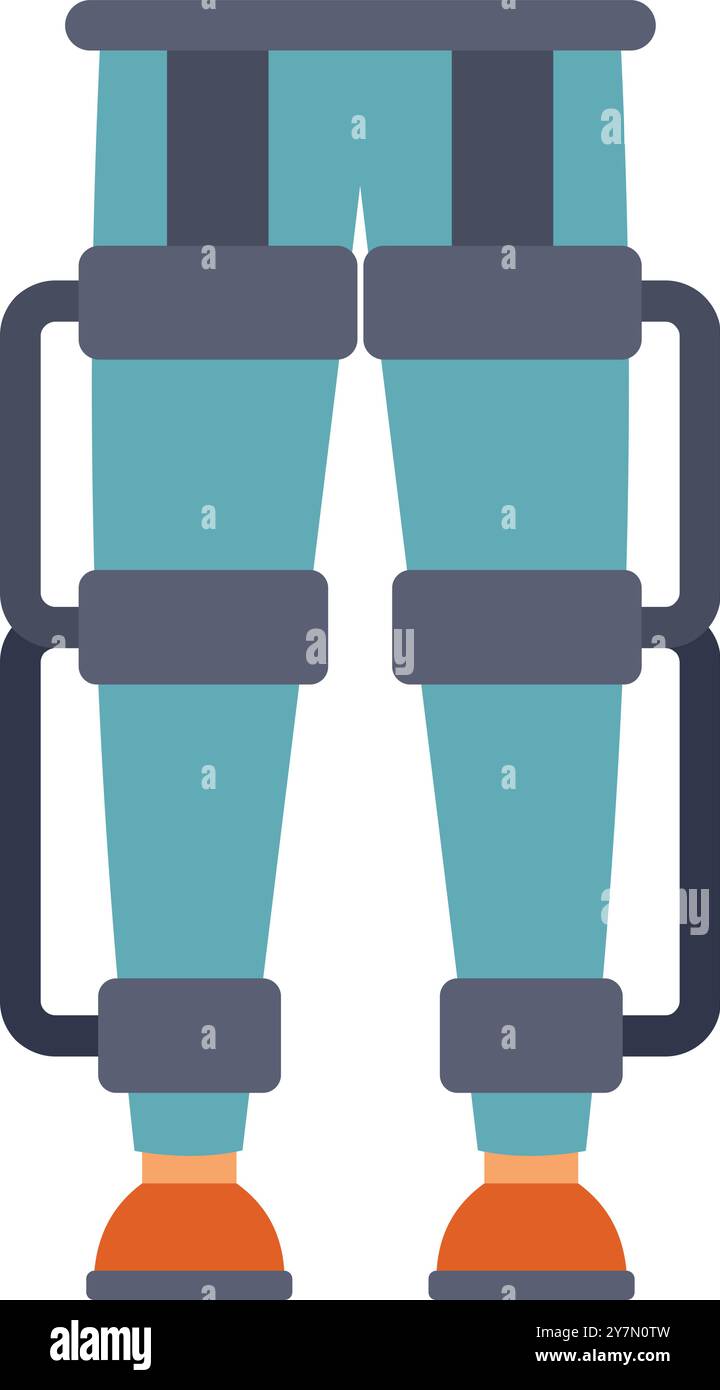 Medical exoskeleton is supporting human legs for rehabilitation after ...