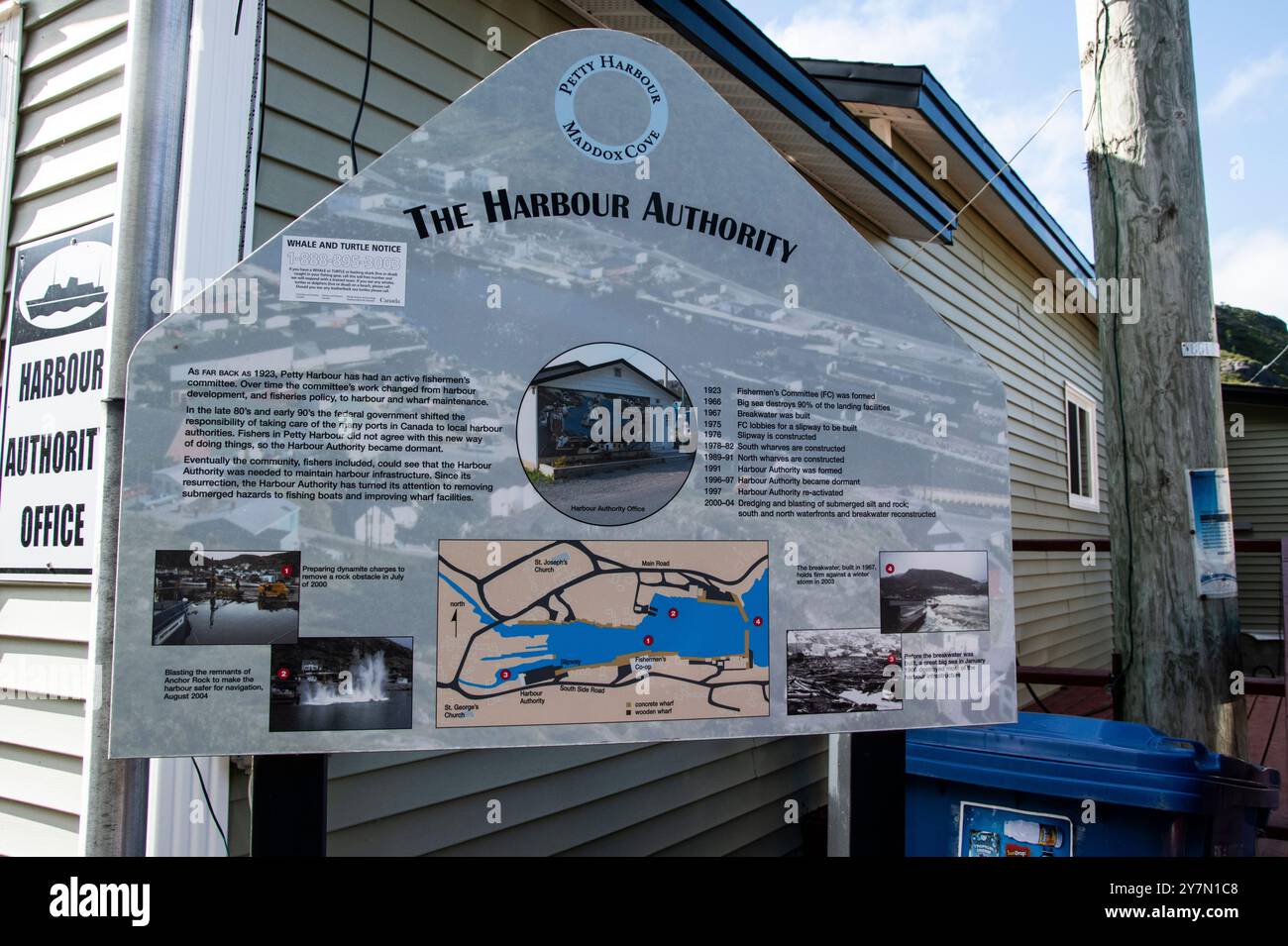 The Harbour Authority sign on Southside Road in Petty Harbour–Maddox ...