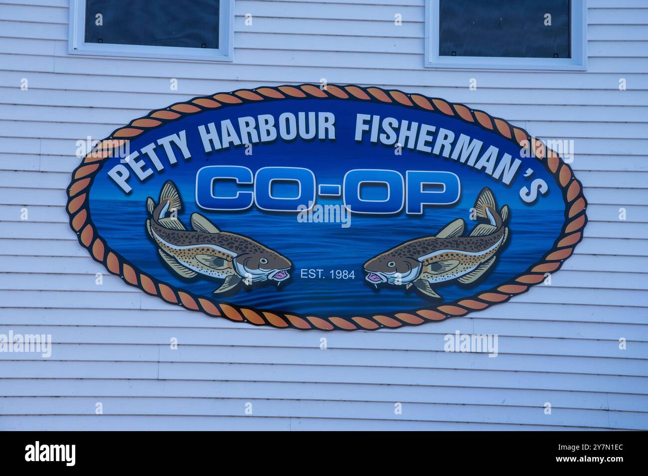 Fisherman's Co-op sign on Southside Road in Petty Harbour–Maddox Cove ...