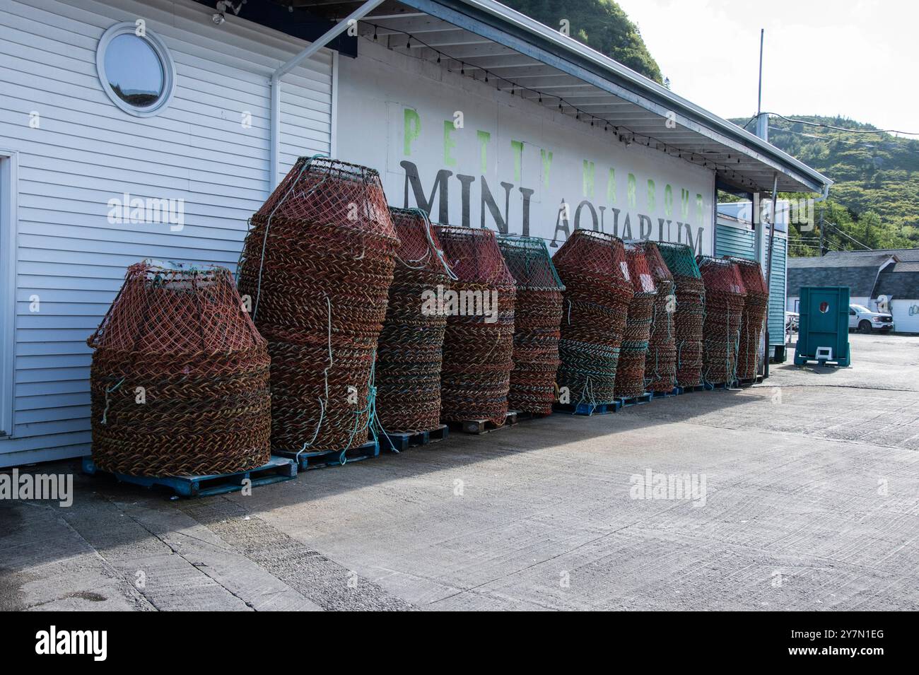Crab traps stored at Mini Aquarium on Southside Road in Petty Harbour ...