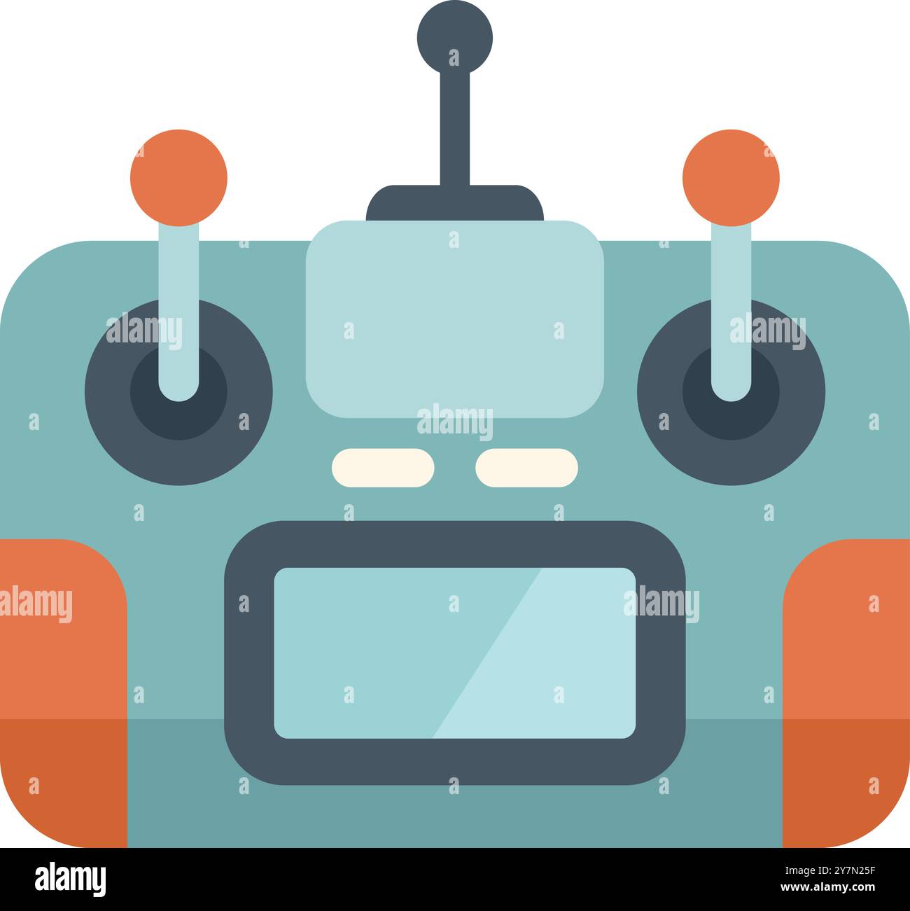 Modern drone remote control with joysticks and antenna, ensuring stable ...