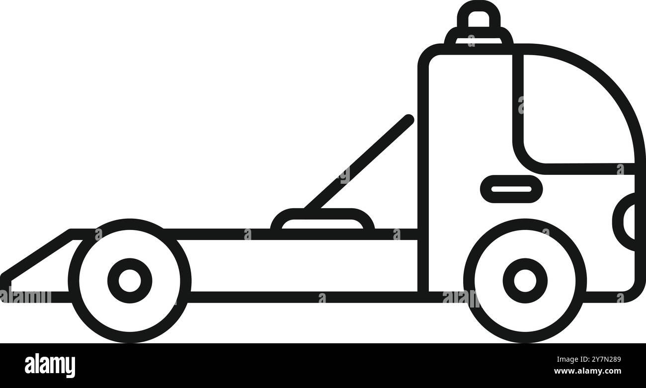 Simple outline evacuation truck for emergency towing service Stock ...