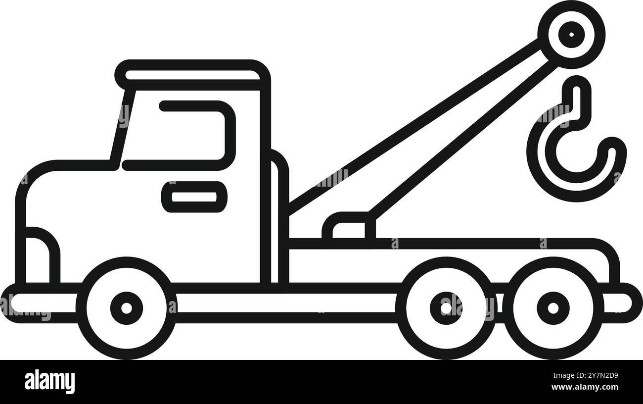 Tow truck is ready to provide roadside assistance, featuring a powerful ...