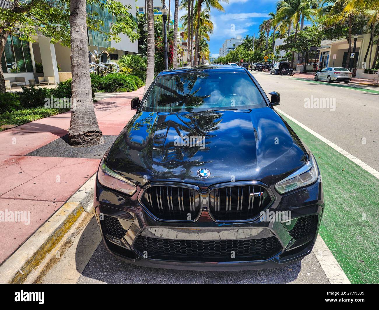 Miami Beach, Florida USA - June 8, 2024: 2020 BMW X6 M Competition ...