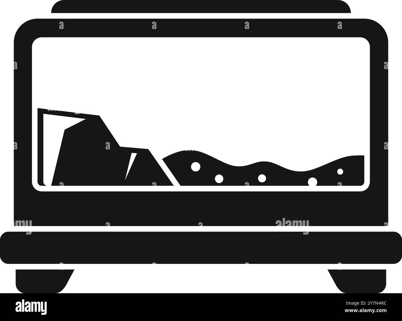 Black silhouette of a mining cart full of coal entering the mine shaft ...