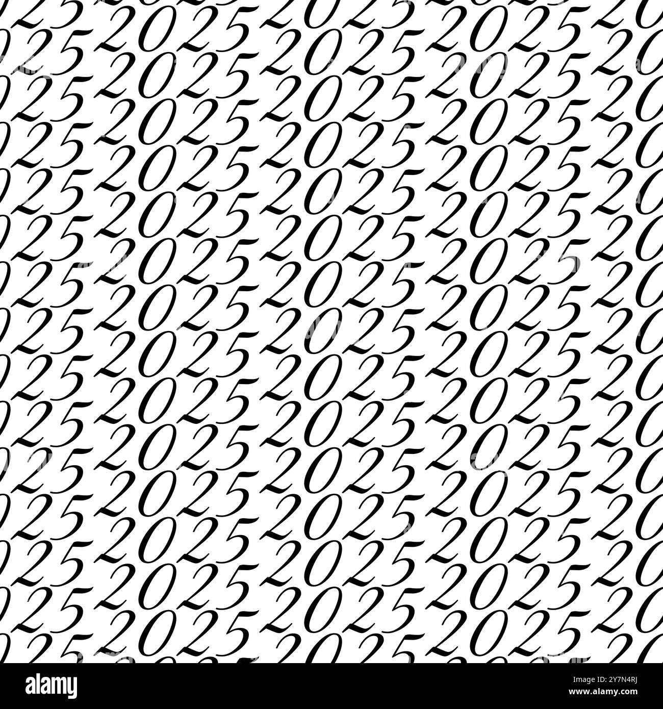 2025 numbers seamless pattern hi-res stock photography and images - Alamy