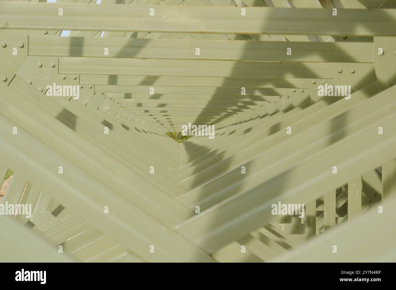 green steel construction Stock Photo - Alamy