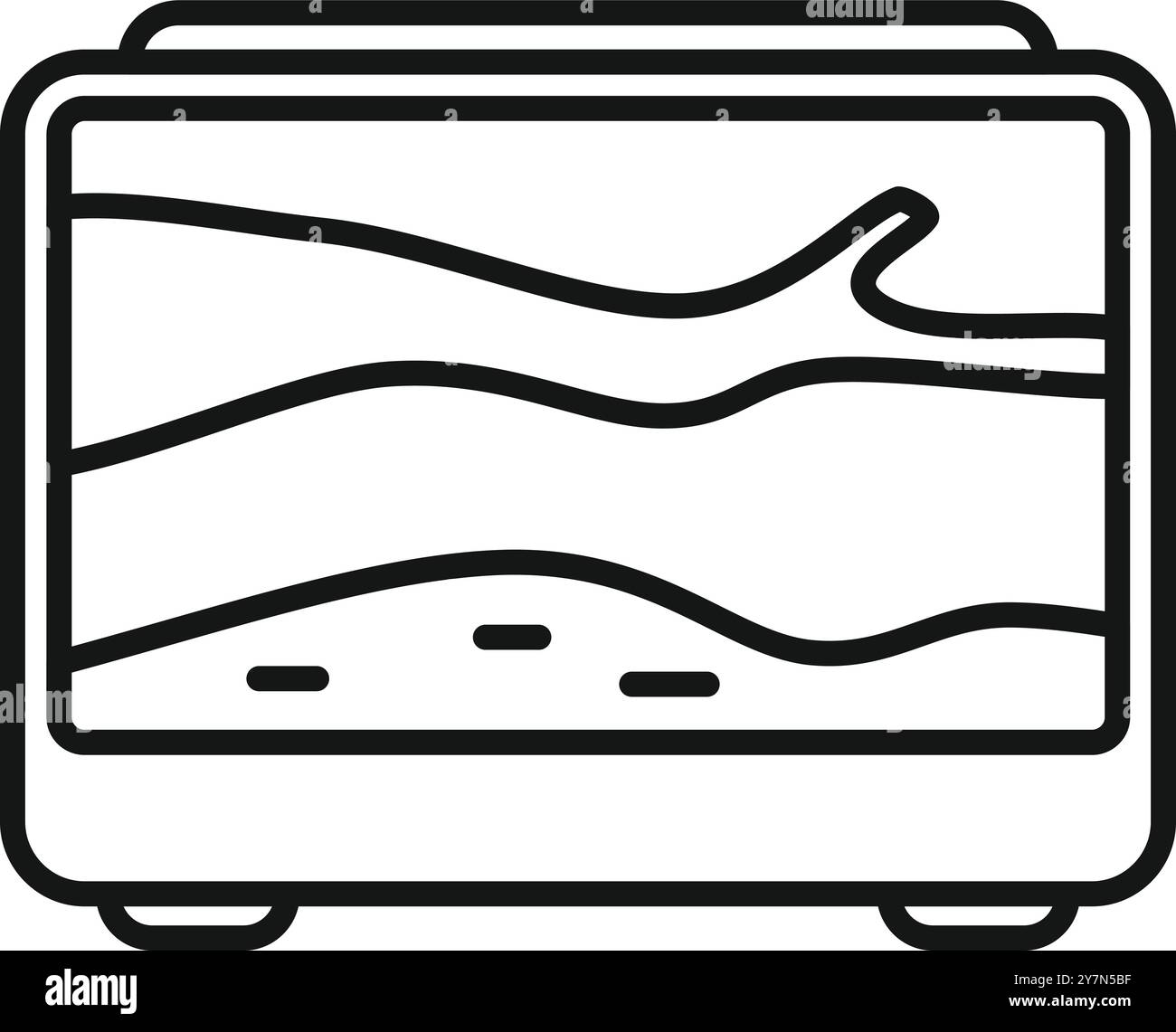 Gps receiver displaying a topographic map with elevation lines ...