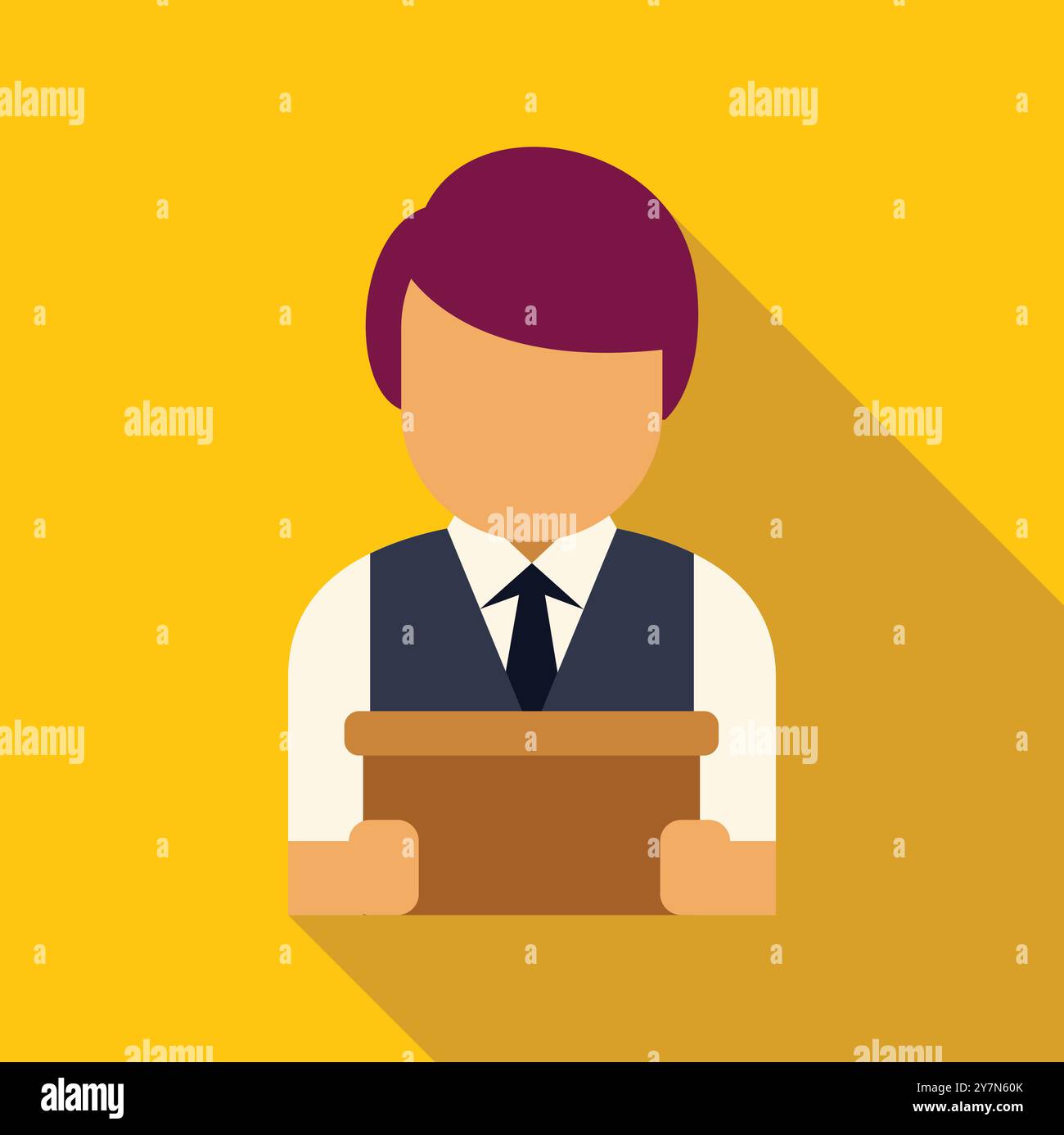 Microphone communication standing leadership authority Stock Vector ...