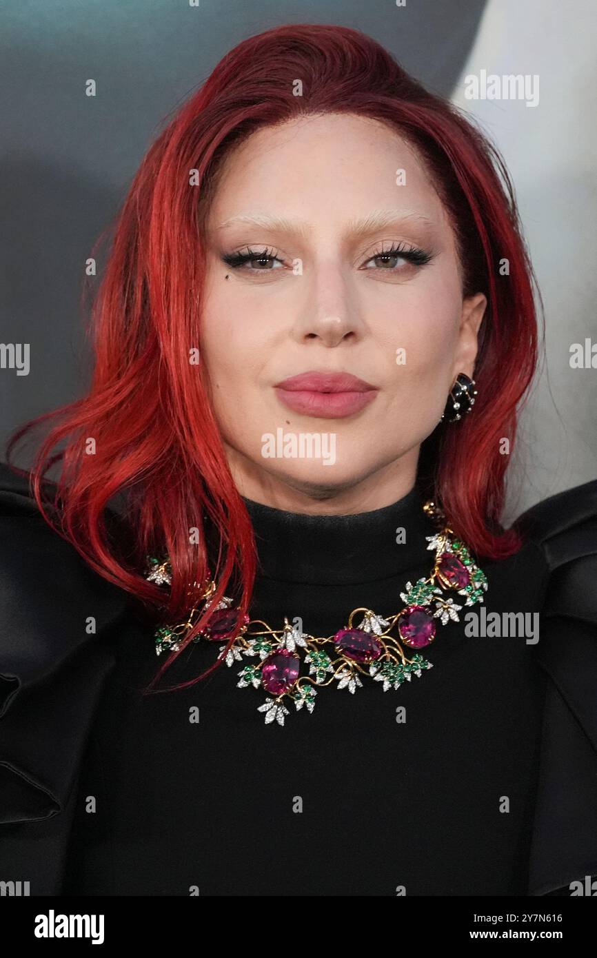 Lady Gaga arrives at the premiere of "Joker: Folie a Deux" on Monday ...