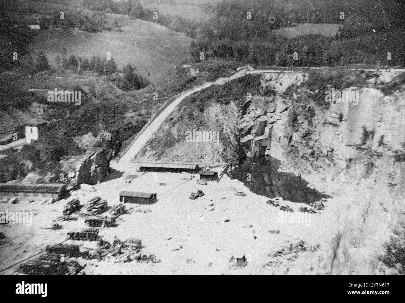 The Wiener Graben quarry. The Stairs of Death are clearly visible and ...