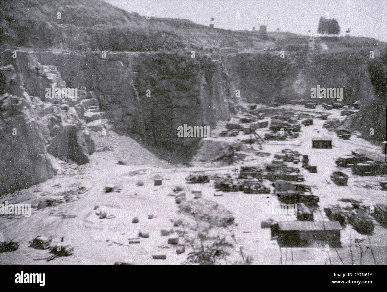 View of the Wiener Graben quarry at the Mauthausen concentration camp ...