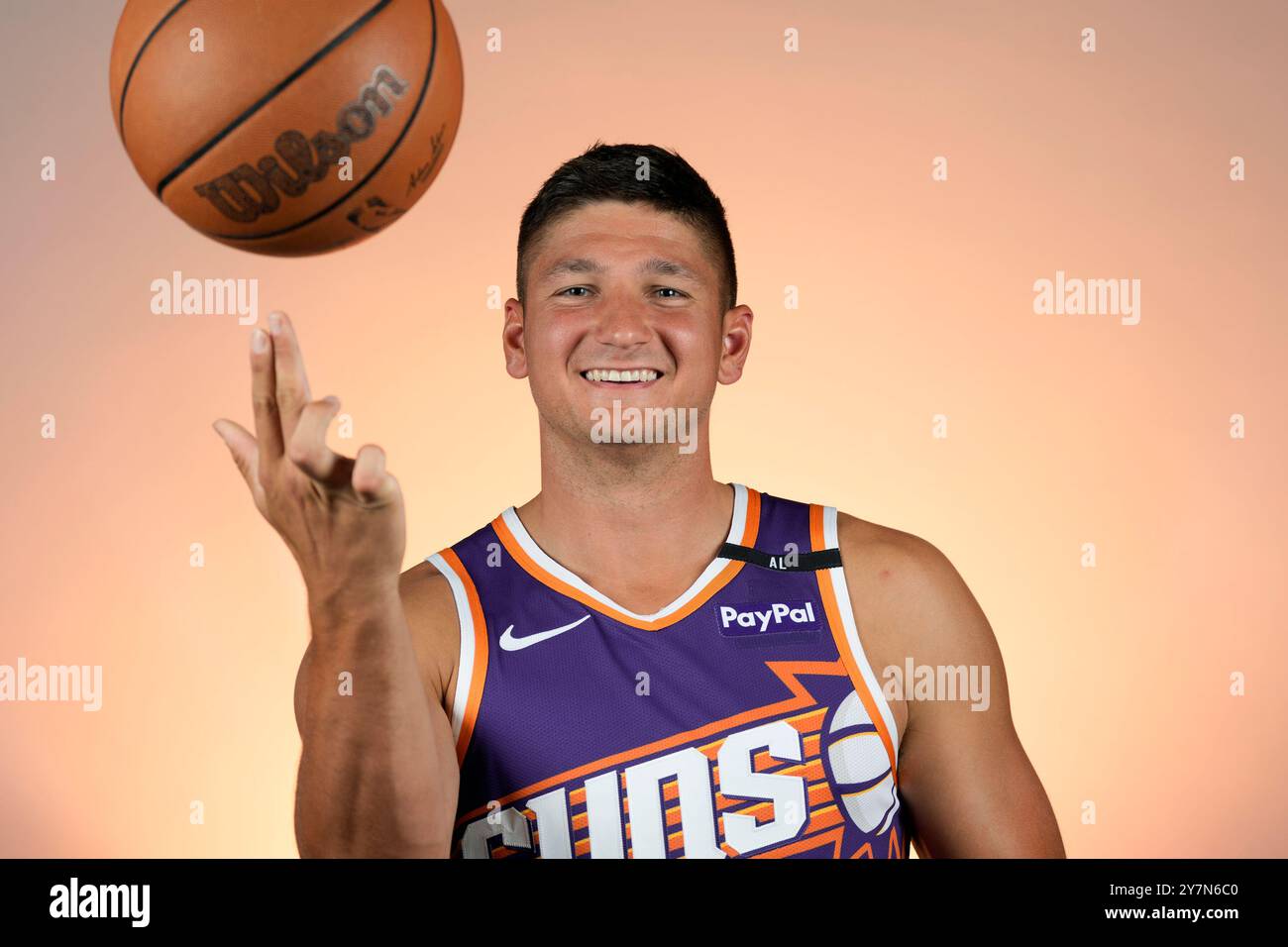 Phoenix Suns guard Grayson Allen poses for a photo during an NBA ...