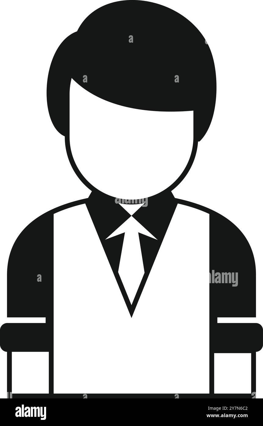 Businessman icon representing office work and formal attire Stock ...