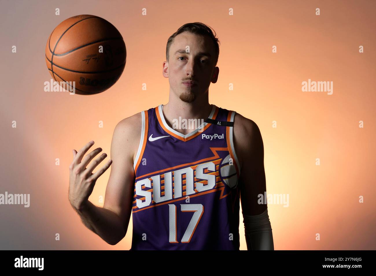 Phoenix Suns' Moses Wood poses for a photo during an NBA basketball ...