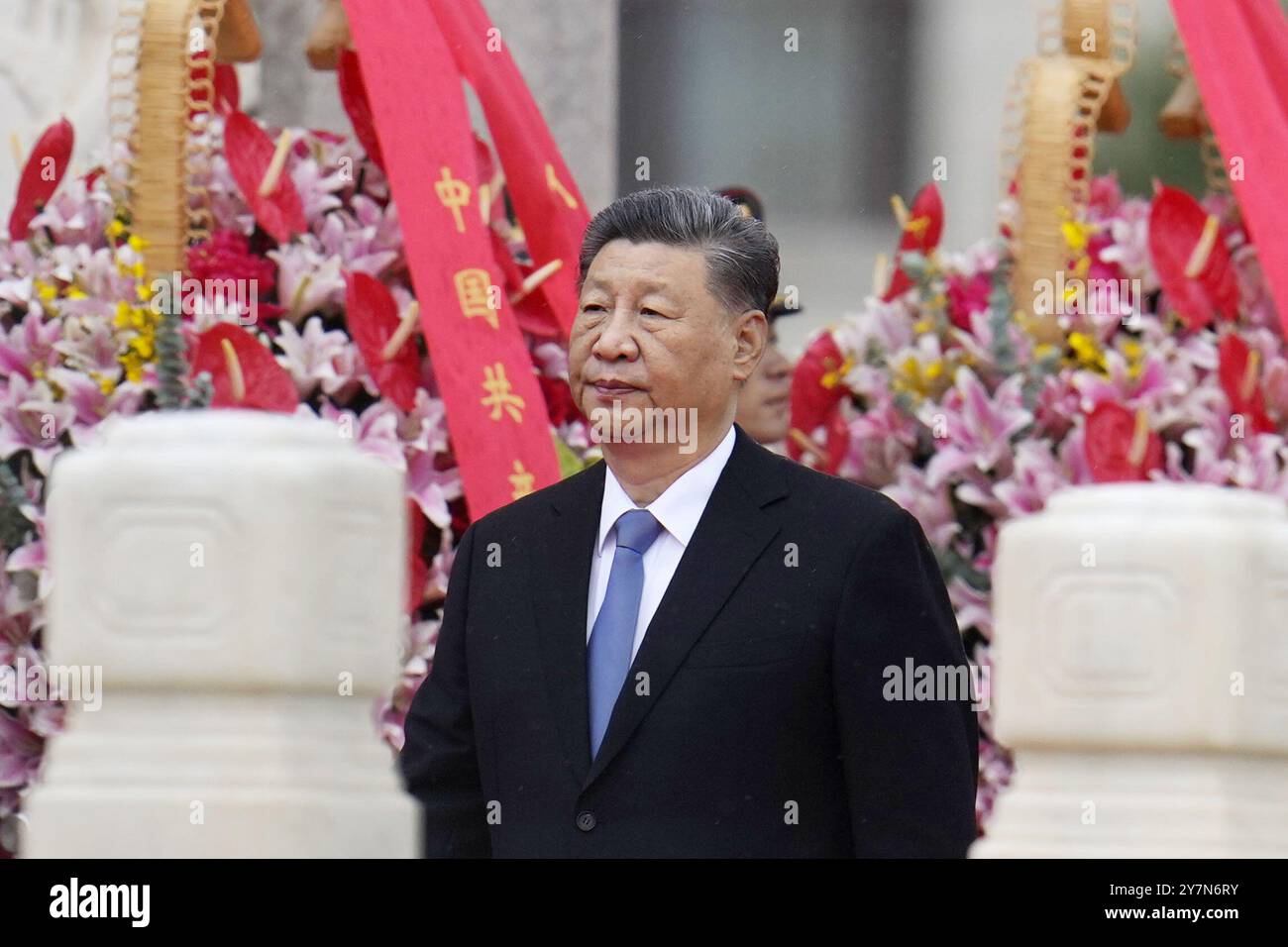 Chinese President Xi Jinping attends a ceremony marking Martyrs' Day at ...