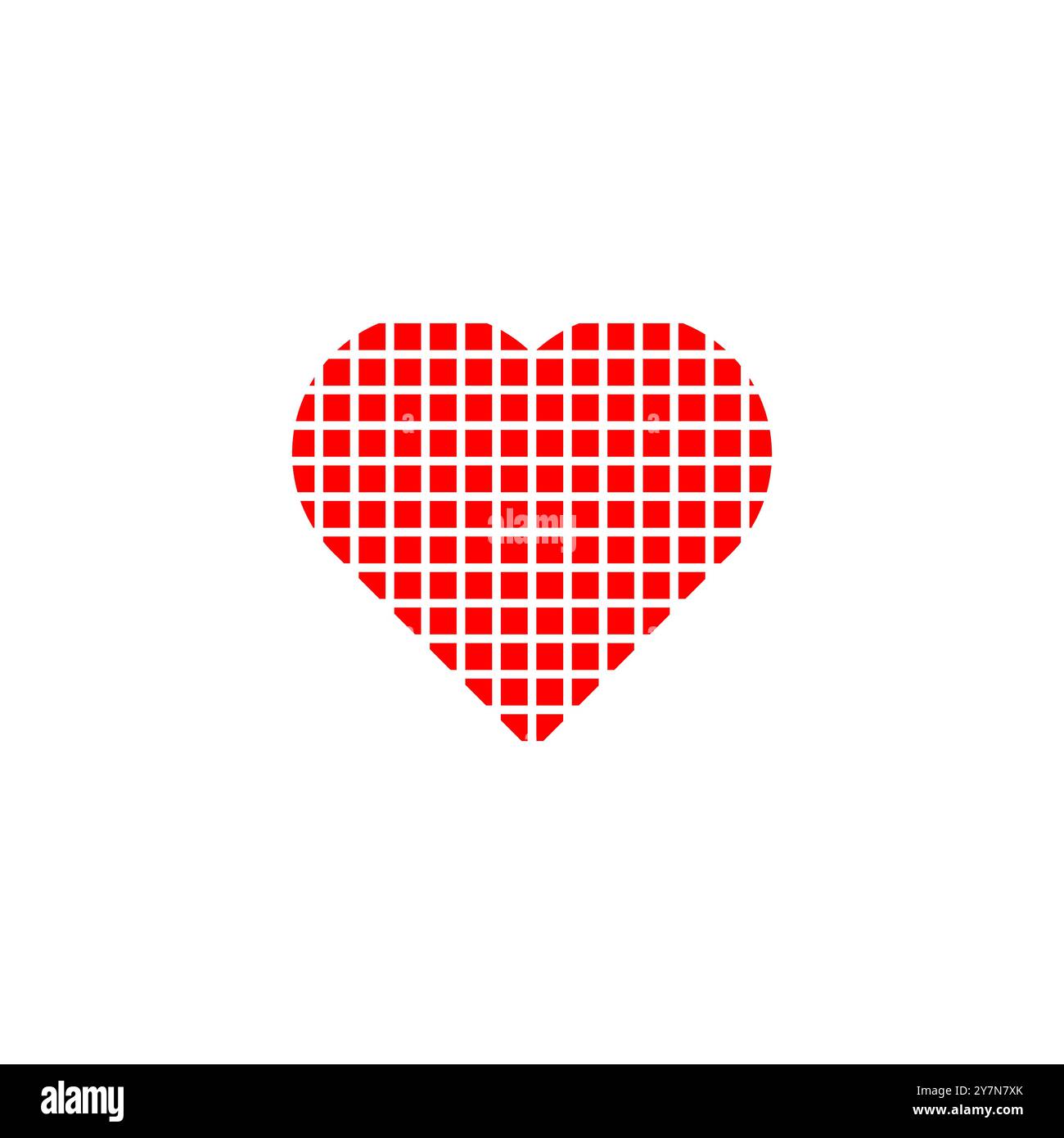 Romantic red heart in particles form or shape. Love valentine day ...