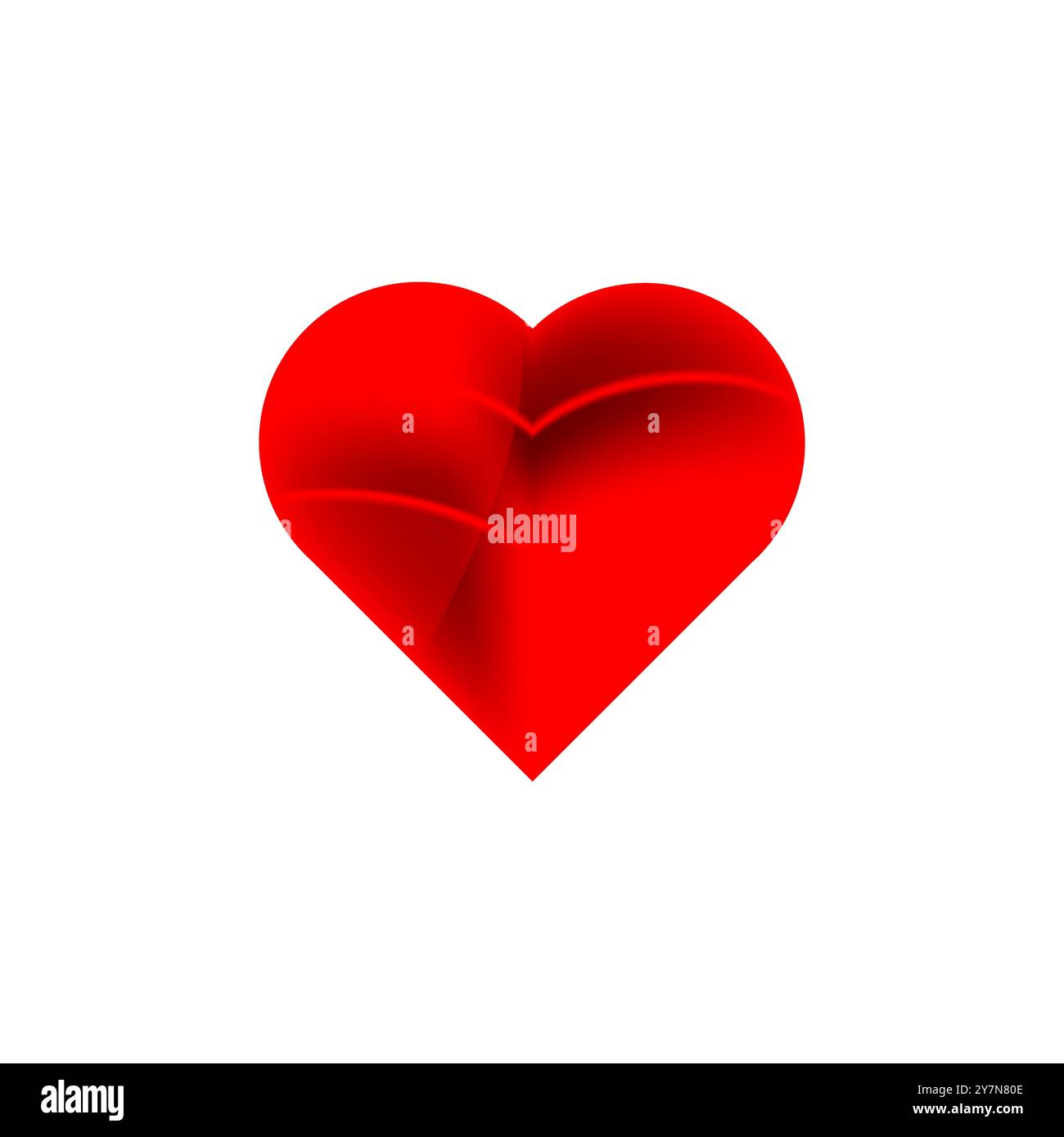 3D Disease affected heart vector sign symbol. Red color heart with ...