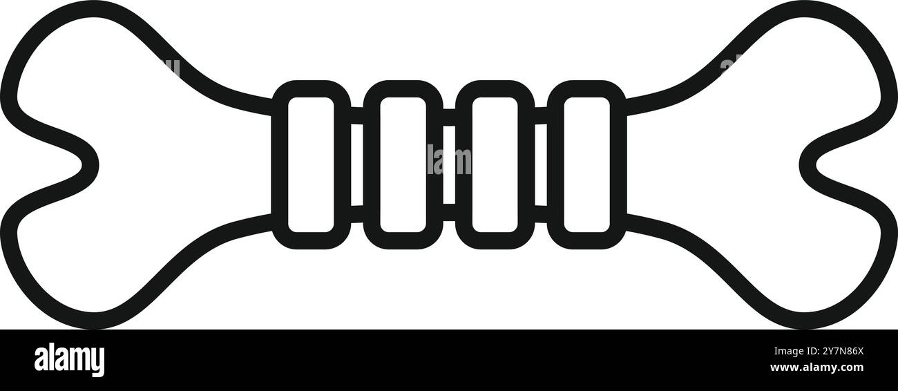 Spine disc icon in outline style depicting a healthy intervertebral ...