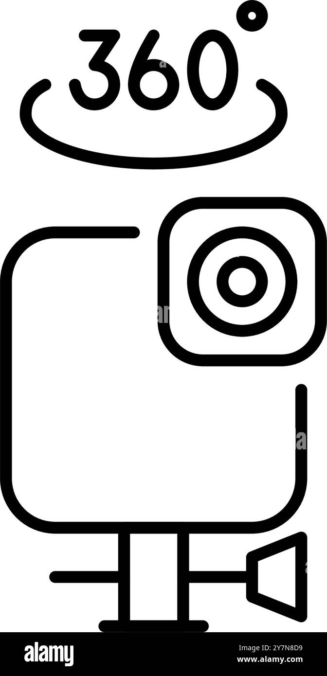 360 degree action camera on stick. Full panoramic video for adventures ...