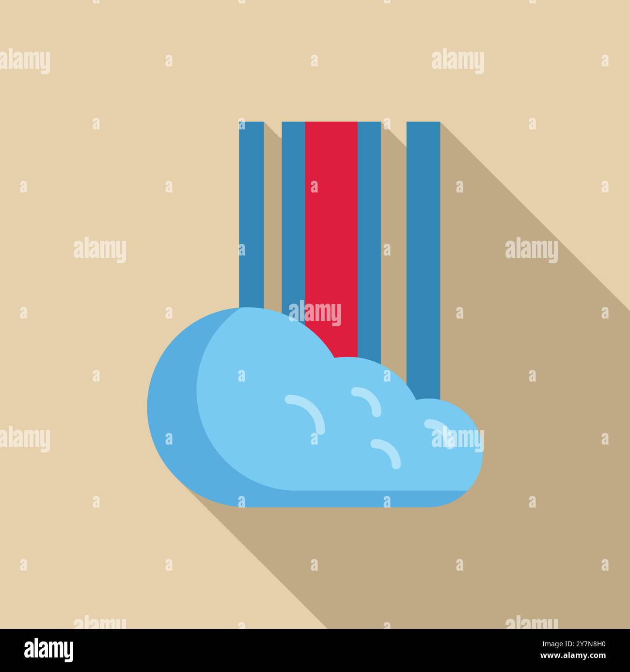 This Colorful Vector Illustration Shows A Data Processing System