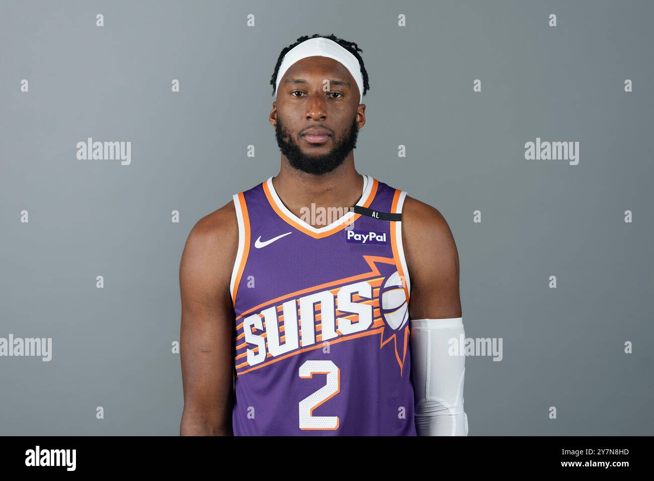 Phoenix Suns forward Josh Okogie poses for a photo during an NBA ...