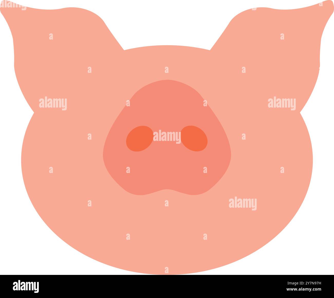 Pink pig nose icon. Vector Stock Vector Image & Art - Alamy