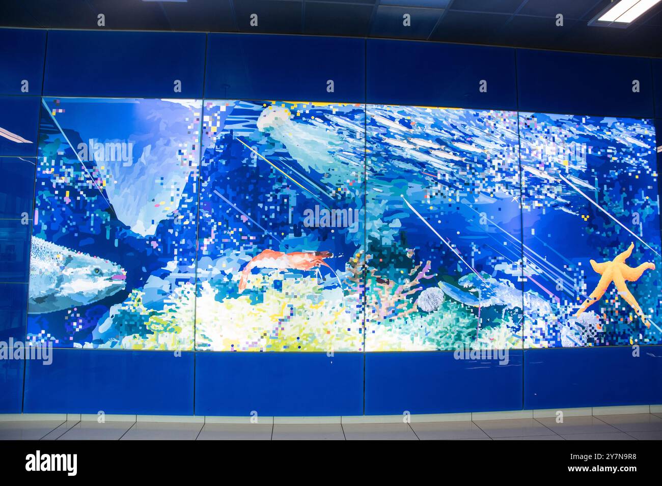 Rich Waters of the North Atlantic #2 mural inside airport in St. John's ...