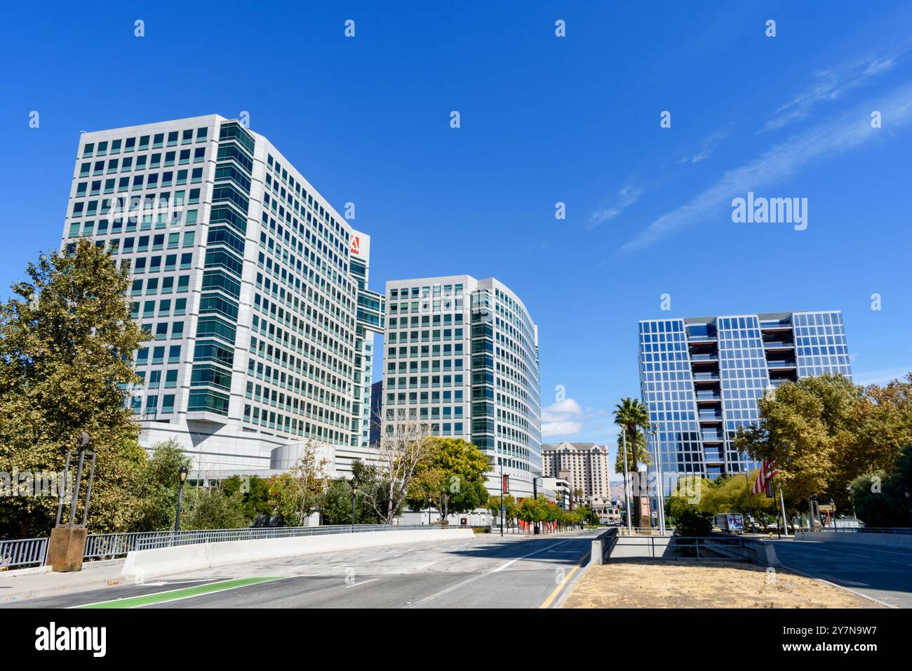 High rise office buildings of Adobe World Headquarters on Park Avenue ...