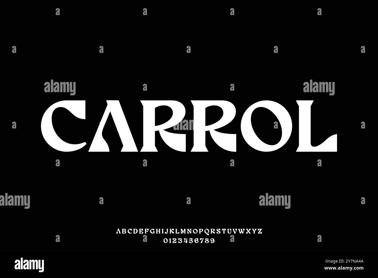 Unique decorative alphabet display font vector illustration Stock ...