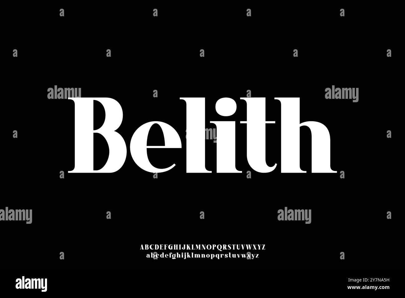 Elegant bold serif alphabet display font vector glamor style Stock ...
