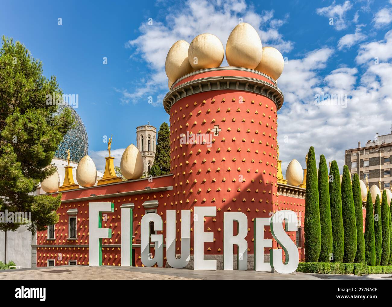 Facade of Salvador Dali Theater Museum in Figueres, Catalonia, Spain ...