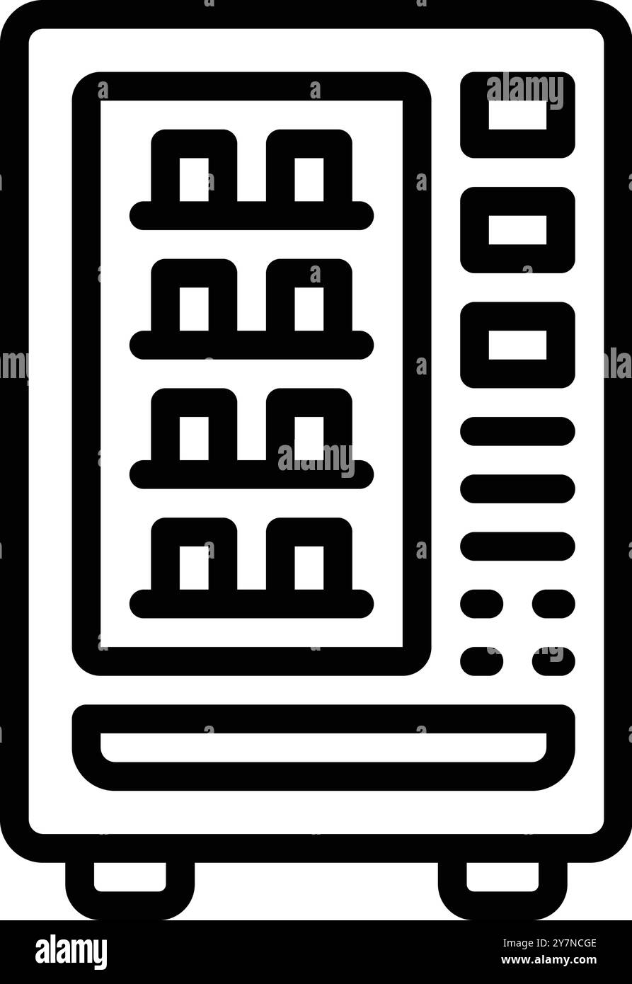Vending machine icon vector Black and White Stock Photos & Images - Alamy