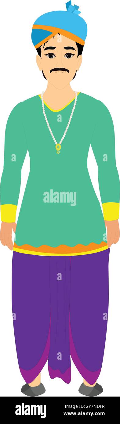 Indian Prince character for cartoon animation. Indian prince with ...